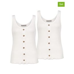 Sky Rebel 2er-Set: Tops in Wei&szlig; - 53% | Gr&ouml;&szlig;e XS | Damen-tops