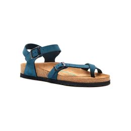 Comfortfusse Leder-Zehensandalen in Dunkelblau - 61% | Gr&ouml;&szlig;e 35 | Damen-sandalen