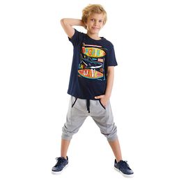 Denokids 2tlg. Outfit in Dunkelblau/ Grau - 74% | Gr&ouml;&szlig;e 134 | Kinder-oberteile