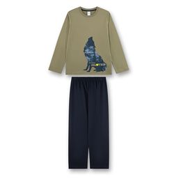Sanetta Pyjama in Khaki/ Dunkelblau - 52% | Gr&ouml;&szlig;e 128 | Kinder-waesche