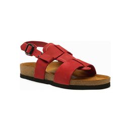 Comfortfusse Leder-Sandalen "Likya" in Rot - 61% | Gr&ouml;&szlig;e 35 | Damen-sandalen