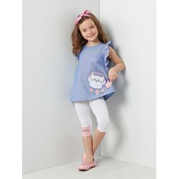 Denokids 2tlg. Outfit "Cat-Mermaid" n Blau/ Wei&szlig; - 67% | Gr&ouml;&szlig;e 104 | Kinder-blusen-hemden