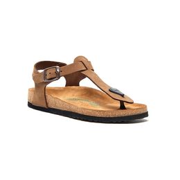 Comfortfusse Leder-Zehensandalen in Sand - 62% | Gr&ouml;&szlig;e 36 | Damen-sandalen