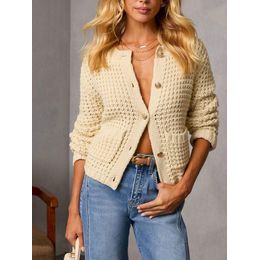 Milan Kiss Cardigan in Beige - 68% | Gr&ouml;&szlig;e M | Damen-pullover-cardigans
