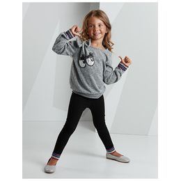Denokids 2tlg. Outfit "Eyes" in Grau/ Schwarz - 72% | Gr&ouml;&szlig;e 110 | Kinder-pullover