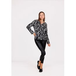 Key Largo Bluse "Tamara" in Schwarz/ Wei&szlig; - 67% | Gr&ouml;&szlig;e XS | Damen-blusen