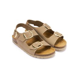 Mandel Leder-Sandalen "Carlos" in Taupe - 58% | Gr&ouml;&szlig;e 41 | Damen-sandalen