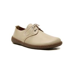 Comfortfusse Leder-Schn&uuml;rschuhe "Terra" in Beige - 62% | Gr&ouml;&szlig;e 40 | Damen-schnuerschuhe