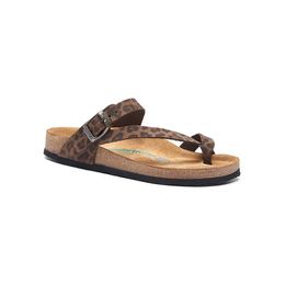 Comfortfusse Leder-Zehentrenner in Hellbraun - 65% | Gr&ouml;&szlig;e 42 | Damen-sandalen