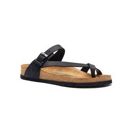 Comfortfusse Leder-Zehentrenner in Schwarz - 63% | Gr&ouml;&szlig;e 37 | Damen-sandalen