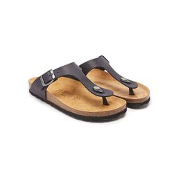 Mandel Leder-Zehentrenner "Blanca" in Schwarz - 56% | Gr&ouml;&szlig;e 36 | Damen-sandalen