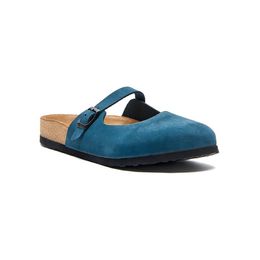 Comfortfusse Leder-Clogs in Dunkelblau - 59% | Gr&ouml;&szlig;e 40 | Damen-pantoletten