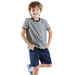 Denokids 2tlg. Outfit in Dunkelblau/ Grau - 62% | Gr&ouml;&szlig;e 122 | Kinder-oberteile