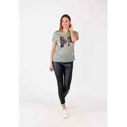 Key Largo Shirt "Wildlife" in Gr&uuml;n - 55% | Gr&ouml;&szlig;e XS | Damen-tops
