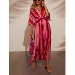 Milan Kiss Kleid in Rot/ Pink - 68% | Gr&ouml;&szlig;e XL | Damen-kleider