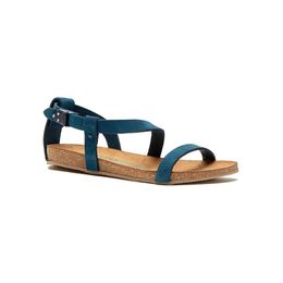 Comfortfusse Leder-Sandalen in Dunkelblau - 62% | Gr&ouml;&szlig;e 36 | Damen-sandalen