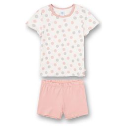 Sanetta Pyjama in Wei&szlig;/ Rosa - 39% | Gr&ouml;&szlig;e 98 | Kinder-waesche