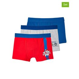 Vertbaudet 3er-Set: Boxershorts in Rot/ Blau/ Grau - 55% | Gr&ouml;&szlig;e 128 | Kinder-waesche