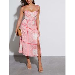 Milan Kiss Kleid in Rosa/ Creme - 68% | Gr&ouml;&szlig;e XL | Damen-kleider