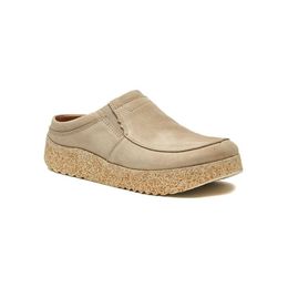 Comfortfusse Leder-Clogs in Beige - 60% | Gr&ouml;&szlig;e 42 | Damen-pantoletten