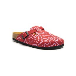 Comfortfusse Leder-Clogs in Rot - 64% | Gr&ouml;&szlig;e 37 | Damen-pantoletten