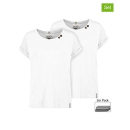 Sublevel 2er-Set: Shirts in Wei&szlig; - 58% | Gr&ouml;&szlig;e XS | Damen-tops