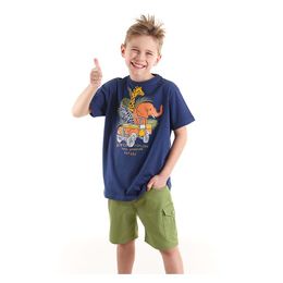 Denokids 2tlg. Outfit "Safari" in Blau/ Gr&uuml;n - 65% | Gr&ouml;&szlig;e 116 | Kinder-oberteile