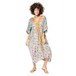 Aller Simplement Kaftan in T&uuml;rkis/ Rot - 76% | Gr&ouml;&szlig;e 34-40 | Damen-kleider