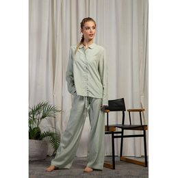 Seidensticker Pyjama in Grau - 54% | Gr&ouml;&szlig;e 42 | Damen-loungewear