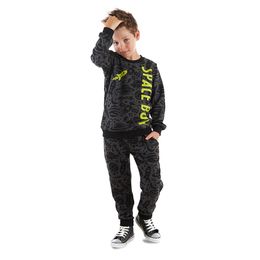 Denokids 2tlg. Outfit "Space Boy" in Schwarz - 69% | Gr&ouml;&szlig;e 122 | Kinder-sweatshirts-jacken