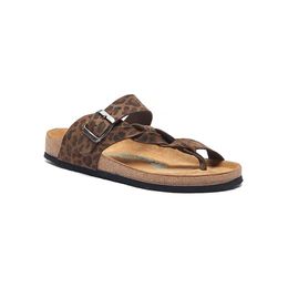 Comfortfusse Leder-Zehentrenner in Hellbraun - 62% | Gr&ouml;&szlig;e 37 | Damen-sandalen