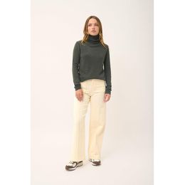 Just Cashmere Kaschmir-Pullover "Ava" in Khaki - 66% | Gr&ouml;&szlig;e S | Damen-pullover-cardigans