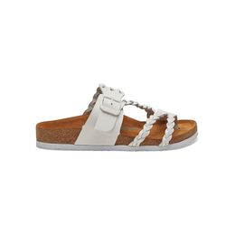 Comfortfusse Leder-Zehentrenner in Wei&szlig; - 62% | Gr&ouml;&szlig;e 35 | Damen-sandalen