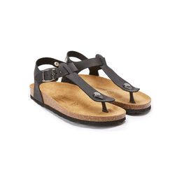 Mandel Leder-Zehensandalen in Schwarz - 58% | Gr&ouml;&szlig;e 39 | Damen-sandalen