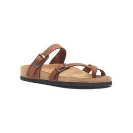 Comfortfusse Leder-Zehentrenner in Hellbraun - 61% | Gr&ouml;&szlig;e 35 | Damen-sandalen