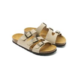 Mandel Leder-Pantoletten "Paco" in Beige - 57% | Gr&ouml;&szlig;e 39 | Damen-pantoletten