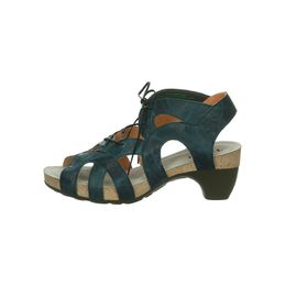 Think! Leder-Sandaletten "Traudi" in Gr&uuml;n - 53% | Gr&ouml;&szlig;e 36 | Damen-sandalen