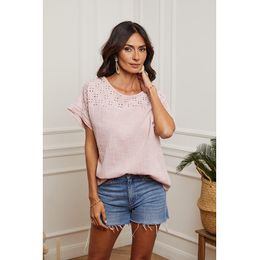 Fleur de Lin Shirt "Lutarce" in Rosa - 70% | Gr&ouml;&szlig;e XL | Damen-tops