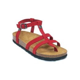Mandel Leder-Zehensandalen in Rot - 62% | Gr&ouml;&szlig;e 36 | Damen-sandalen