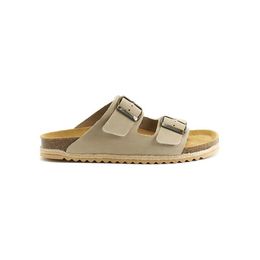 Mandel Leder-Pantoletten "Alberto" in Beige - 56% | Gr&ouml;&szlig;e 36 | Damen-pantoletten