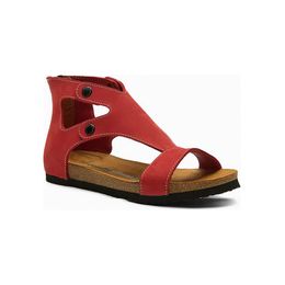 Comfortfusse Leder-Sandalen "Vera" in Rot - 62% | Gr&ouml;&szlig;e 38 | Damen-sandalen