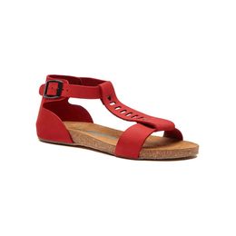 Comfortfusse Leder-Sandalen in Rot - 59% | Gr&ouml;&szlig;e 36 | Damen-sandalen