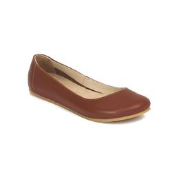 Comfortfusse Leder-Ballerinas in Hellbraun - 58% | Gr&ouml;&szlig;e 36 | Damen-ballerinas
