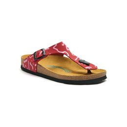 Comfortfusse Leder-Zehentrenner in Rot - 61% | Gr&ouml;&szlig;e 36 | Damen-sandalen