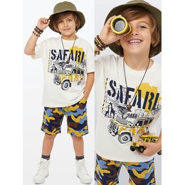Denokids 2tlg. Outfit in Wei&szlig;/ Gelb - 64% | Gr&ouml;&szlig;e 134 | Kinder-oberteile