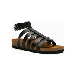 Comfortfusse Leder-Sandalen "Ares" in Schwarz - 63% | Gr&ouml;&szlig;e 35 | Damen-sandalen
