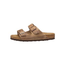 Birkenstock Leder-Pantoletten "Arizona" in Hellbraun - Weite N - 35% | Gr&ouml;&szlig;e 40 | Damen-pantoletten