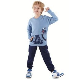 Denokids 2tlg. Outfit "Monster Truck" in Blau - 69% | Gr&ouml;&szlig;e 98 | Kinder-sweatshirts-jacken
