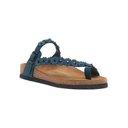 Comfortfusse Leder-Zehentrenner in Petrol - 62% | Gr&ouml;&szlig;e 42 | Damen-sandalen