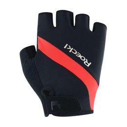 Roeckl Sports Fahrradhandschuhe "Holmec" in Schwarz/ Rot - 42% | Gr&ouml;&szlig;e 7,5 | Damenhandschuhe
